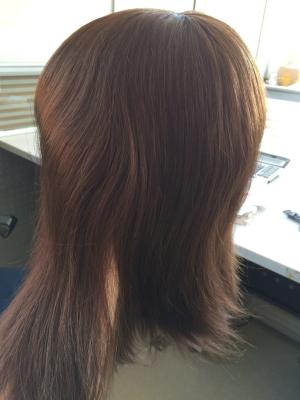 China Density 120% Custom Womens Wigs 14in Half Wig Human Hair Brown for sale