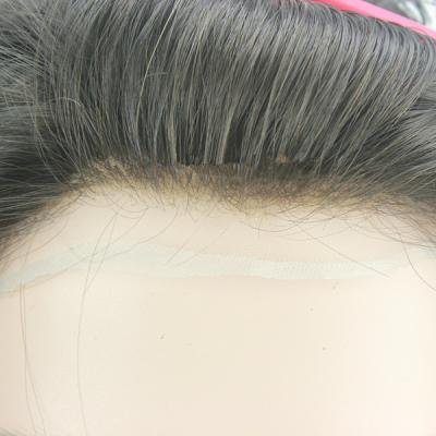China Natural Hairline Human Hair Replacement 8x10 Toupee Hair System for sale