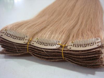China 10" 12" 14" 16" Blonde Clip In Extensions Dark Blonde Hair Extensions for sale