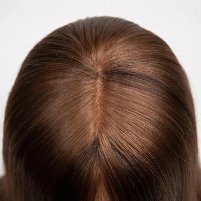 China Natural Black Medical Silicone Wigs 16in Silicone Cap Human Hair Wigs for sale
