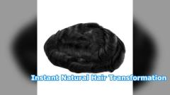 Natural Mens Hair Toupee Heavy Density Medium Brown