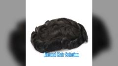 Men's Stock Hair System Natural Black Lace Toupee