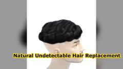 Natural Black 6x8 French Lace Mens Hair System