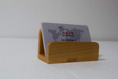 China Cool Maple Wood Business Card Holder , Engraved Wooden Name Card Holder for sale