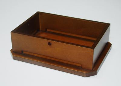 China Dark Nature Memo Paper Storage Rectangular Maple Wood Box Large 176 x 132 x 54 mm for sale