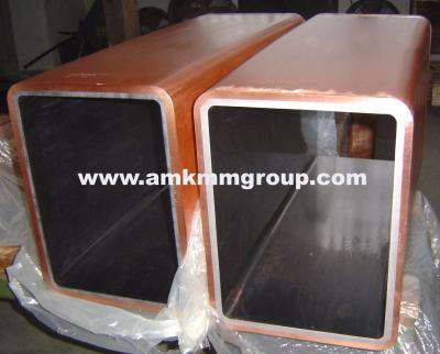 China Rectangular copper mould tube for continuous casting machine, copper mold tube for CCM for sale