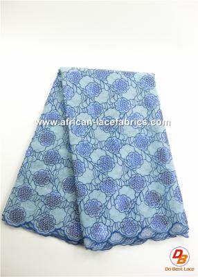 China Beige Embroidered Sequin Lace Fabric , Grande Toilette for sale
