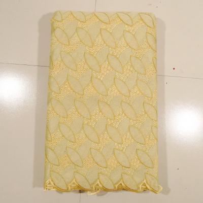 China Beige Gold Organza Lace Fabric , Ladies Clothing for sale