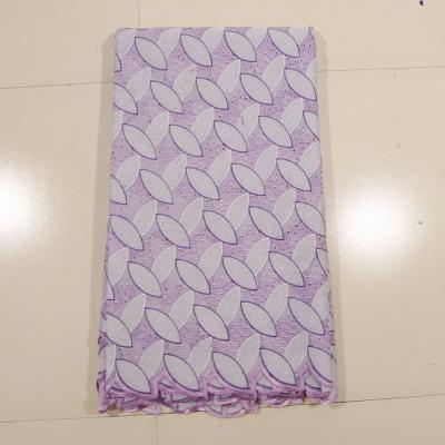 China Purple Organza Lace Fabric For Wedding Dress for sale