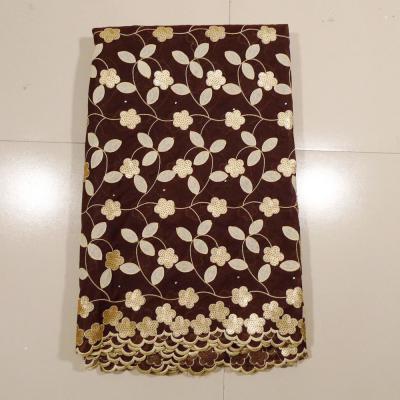 China Coffee Sequin Lace Fabric For Evening Dresses for sale