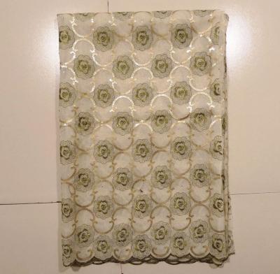 Cina Tessuti africani netti beige del pizzo, toilette grande operata in vendita