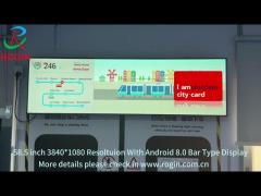 Pantalla tipo barra de 58.5 pulgadas con solución de sistema Android