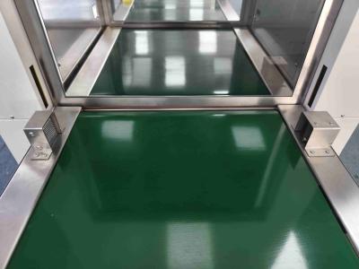 China Dreiteilige, kraftbetriebene Schleuse mit integriertem Förderband zu verkaufen