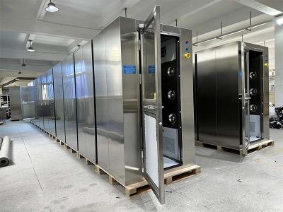 China Smart Sliding-Door Air Shower with Facial Recognition | Touchless Personnel Decontamination System for sale