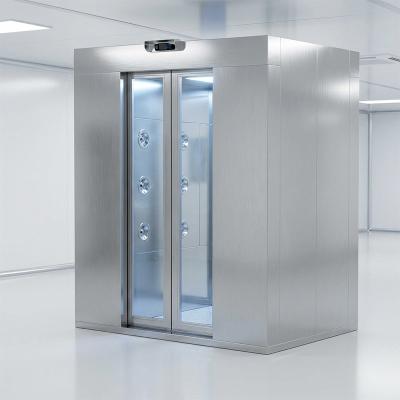 China ISO-Certified Dual-Person Air Shower with 201 Stainless Steel Construction and 1600x1500x2100mm Dimensions for sale