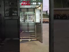 Oversized Floor To Ceiling Air Shower Cargo SS Air Shower Double Sliding Doors