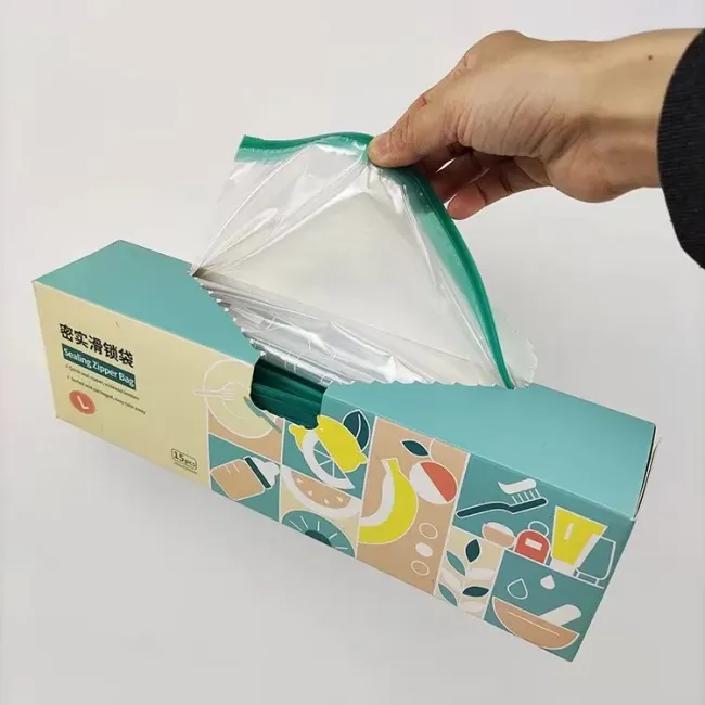 Custom Size Food Grade Resealable Slider Bag Freezer Ziplock Fresh Food Packaging Bag