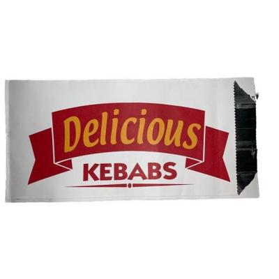 Cina Kebabs Aluminum Foil Paper Bag Heat Resistant BBQ Takeaway Bag Chicken Hot Dog Kraft Packaging Bag in vendita