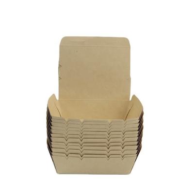 China #5 Factory Wholesale Kraft Paper Takeout Box Food Container Custom Take Away Container Paper Food Box for sale