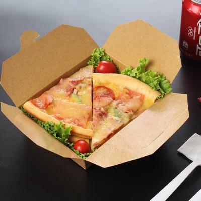 China Leakproof lunch paper box for food packaging / biodegradable take away food kraft paper box for sale