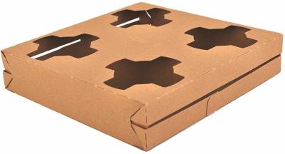 Cina Pulp cup holder coffee paper cup tray 4 cup paper cardboard tray holder carrier in vendita