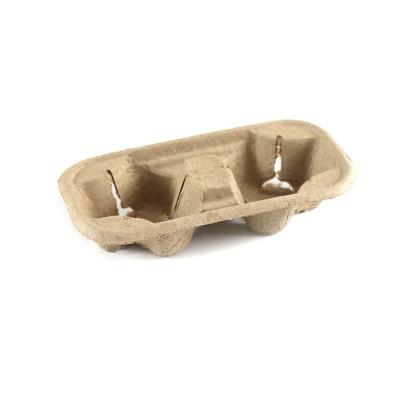Cina Pulp cup holder coffee paper cup tray 4 cup paper cardboard tray holder carrier in vendita