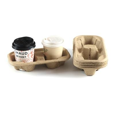 Cina Disposable take away paper cup holder to go cup carrier for coffee cup in vendita