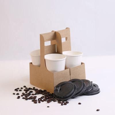 Cina Disposable take away paper cup holder to go cup carrier for coffee cup in vendita