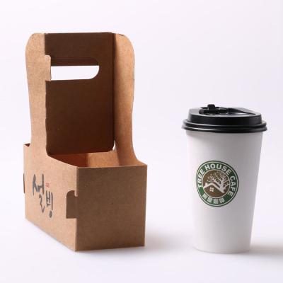 Cina Compostable Bagasse Paper Pulp Disposable Coffee Cup Carrier Holder in vendita
