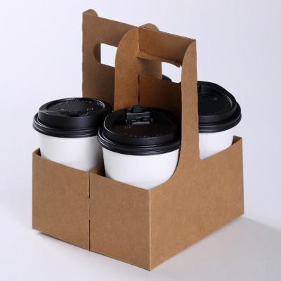 Cina Pulp cup holder coffee paper cup tray takeout packaging 2/4 cups in vendita