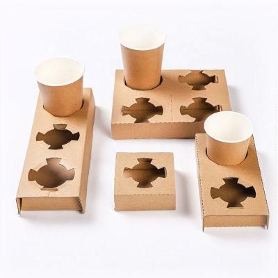 Cina Pulp cup holder coffee paper cup tray takeout packaging 2/4 cups in vendita