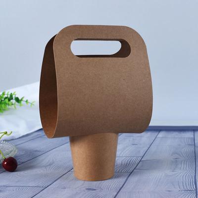 Cina Biodegradable 2 Cup 4 Cup Disposable Coffee Paper Holder Tray Portable Takeout Coffee Paper Cup Carrier in vendita