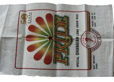 Cina Rinforzo riciclabile del lato della borsa del riso tessuto pp di colore di 100% il multi strappa resistente in vendita