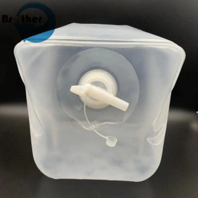 China Flexible Packaging Soft Plastic LDPE 5L 10L 20L Sake Barrels Container Cubitainer Bag for sale