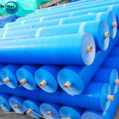 China High Cost Performance PE Waterproof Reinforced Tarpaulin Fabric With White Color 150gsm for sale