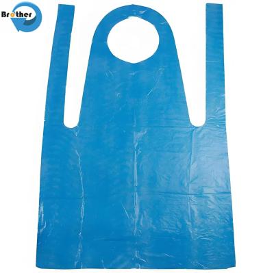 China Wholesale Clear Industrial LDPE HDPE Make up Beauty Salon Cheapest Disposable Waterproof PE Plastic Apron for sale