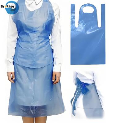 China Factory Wholesale Customized Color or Blue PE Apron Disposable Eco Friendly PE Apron for sale
