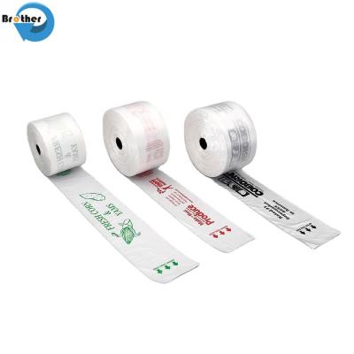 China Supermarket Customize Plastic LDPE HDPE Produce Bag Roll with Private Label for sale