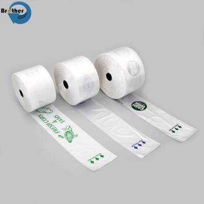 China Custom Logo Storage Hand Food Pouch Plastic Produce Bag on Roll Food Storage Bag for sale