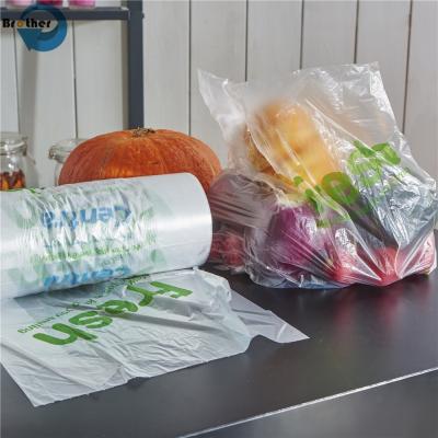 China Plastic Clear Flat Food Produce Bag on Roll for Fruits Vegetable Bread Durable Food Storage Bags for sale