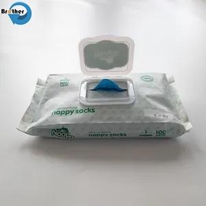 China Extra-Strong Scented Plastic Baby Diaper Bags Tear-Resistant, Odor Control, Disposable Bags for Travel and Home Use for sale