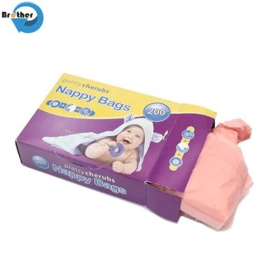 China Custom Disposable Nappy Sack Bag Baby Diaper Garbage Bag for sale