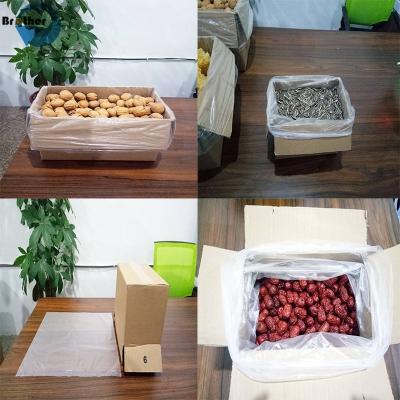 China Custom Size Clear Back Plastic LDPE Square Bottom Reusable Flat Open Poly Bag in Box for sale