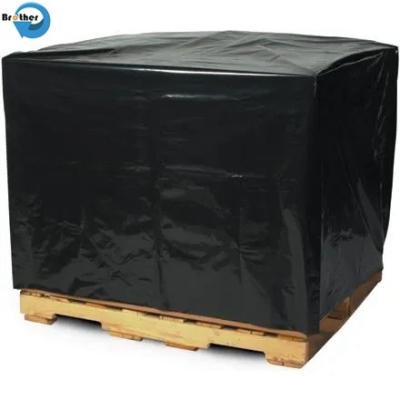 China Custom Color Pallet Covers with Square Bottom 2 Mil Perforated Roll Ideal for Protecting Pallets and Equipment for sale