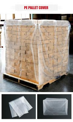 China Durable Pre-Cut Large 3 Mil Clear and Black Gusseted Pallet Cover Bags for sale