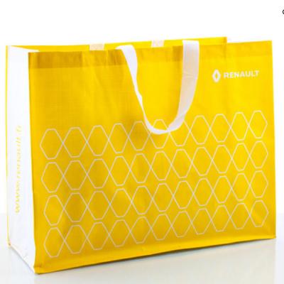 Cina TUV qualified factory supply packaging tote glossy bopp laminated pp woven bag in vendita