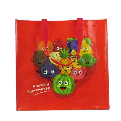Cina Eco Reusable Large Shopping PP Woven Hand Bag in vendita
