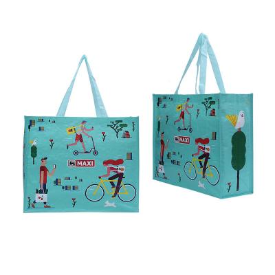 Cina Large reusable customized logo printing pp woven bag in vendita