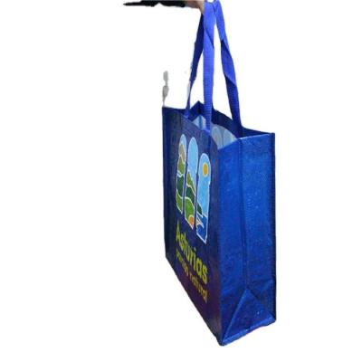 Cina Wholesale Cheap Eco Reusable Laminated Folding Foldable Promotional Woven Shopping in vendita