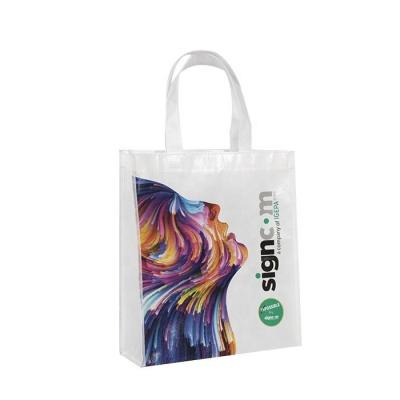Cina Wholesale Cheap Eco Reusable Laminated Folding Foldable Promotional Woven Shopping in vendita